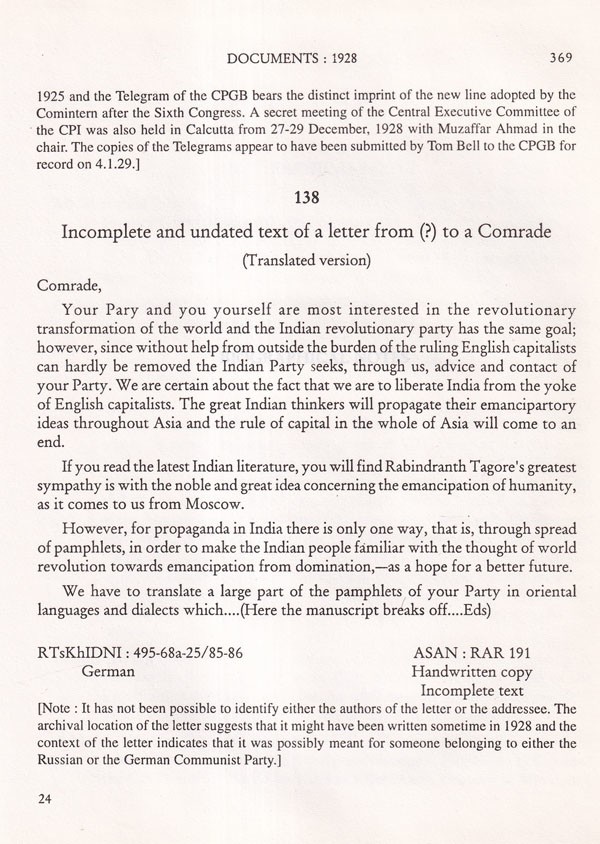 Indo-Russian Relations: 1917-1947 (An Old and Rare Book in Part 1 ...