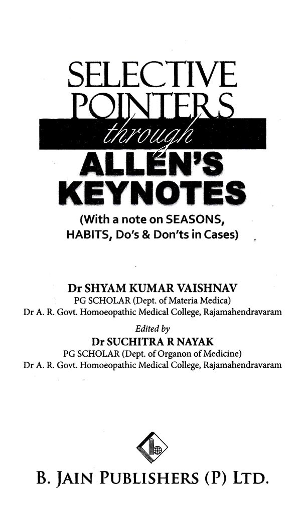 Selective Pointers Through Allen's Keynotes-With A Note On Seasons ...