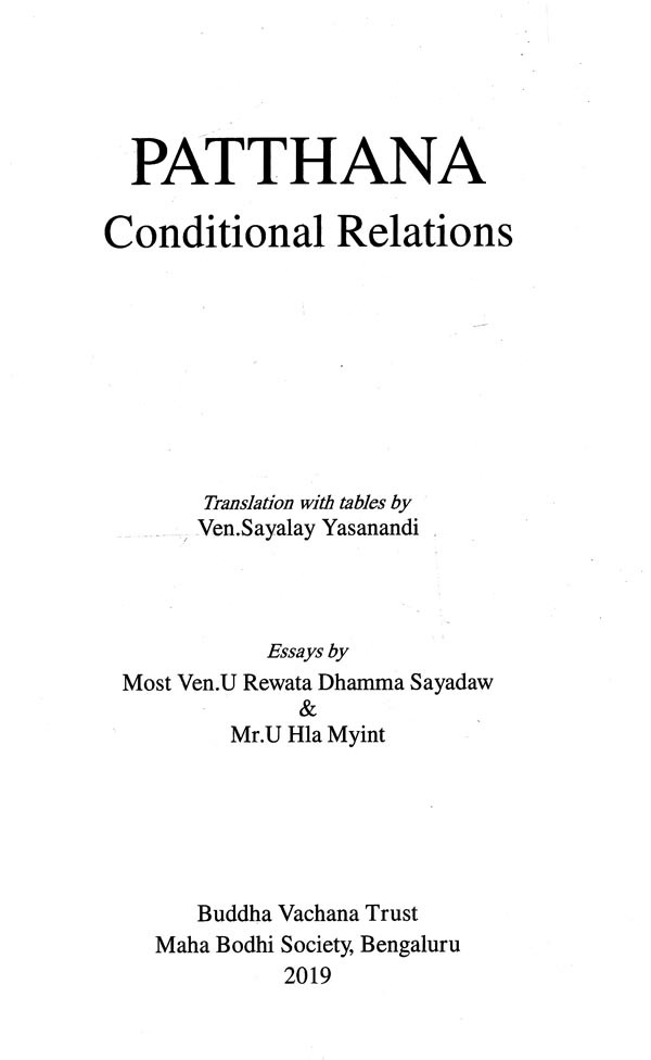 Patthana: Conditional Relations | Exotic India Art