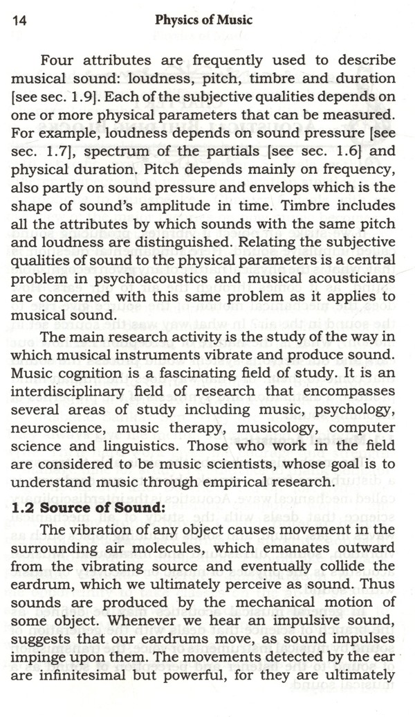 Physics of Music with Introduction to Musical Psychology | Exotic India Art
