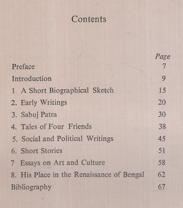 Pramatha Chaudhuri- Makers of Indian Literature (An Old And Rare Book ...