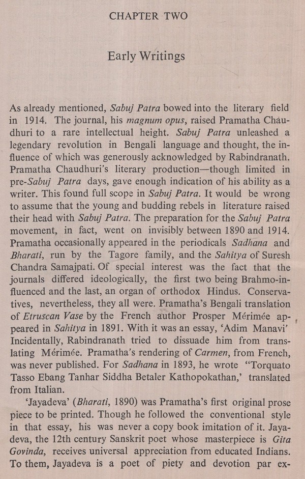 Pramatha Chaudhuri- Makers of Indian Literature (An Old And Rare Book ...