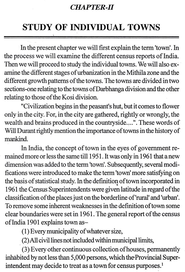 Towns in Mithila (1871 to 1971) | Exotic India Art