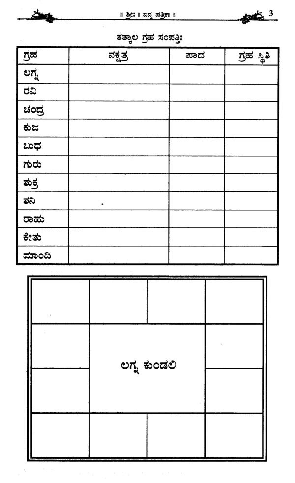 ಜನ್ಮ ಪತ್ರಿಕಾ- Janma Patrika (Kannada) | Exotic India Art