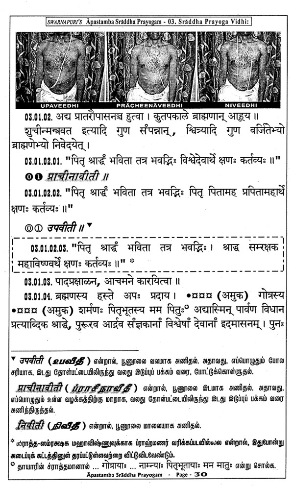 ஆபஸ்தம்ப பப்ராத்த ப்ரயோகம்: आपस्तम्ब श्राद्ध प्रयोगः Apastamba Sraddha ...