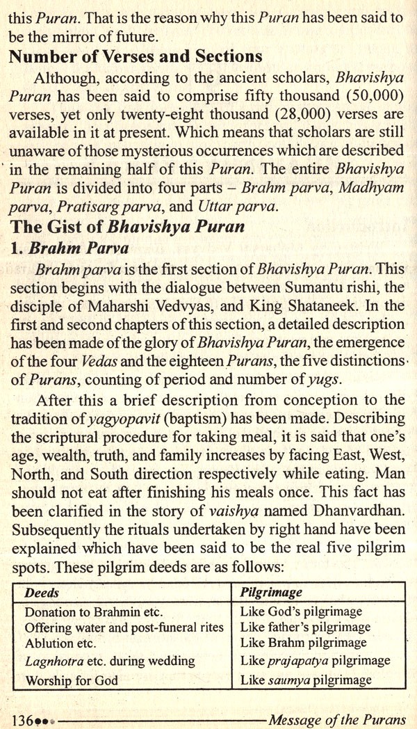 Message Of The Purans (An Old And Rare Book) | Exotic India Art