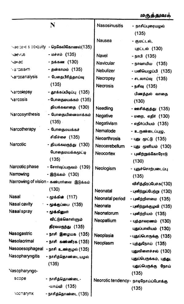 மருத்துவக் கலைச்சொற்கள்: Maruttuvak Kalaiccorkal (Tamil) | Exotic India Art