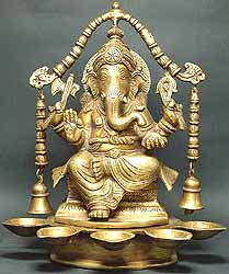 Pancha Deepa Ganesha | Exotic India Art