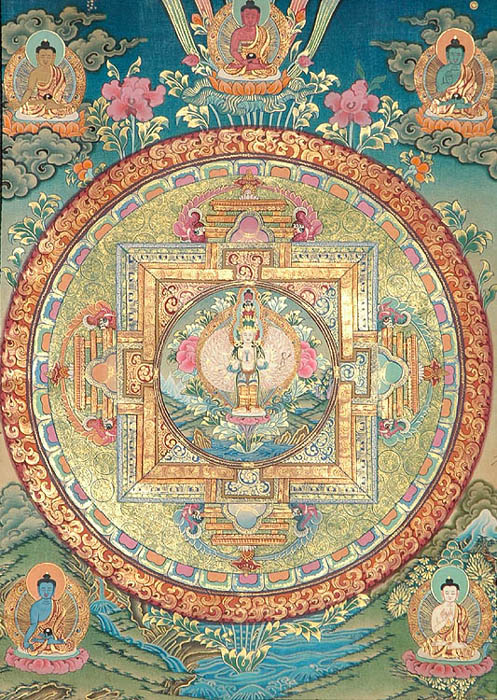 Karunamayi Mandala (The Mandala of Compassion) | Exotic India Art