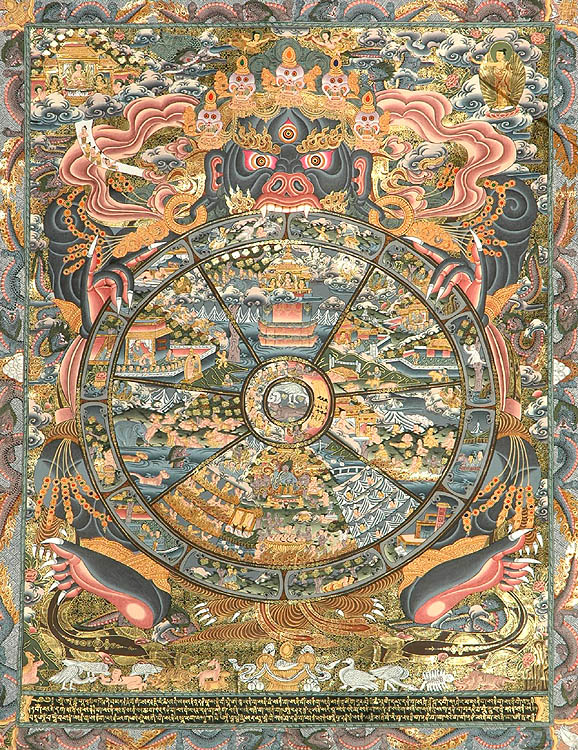Bhavachakra (The Wheel of Becoming) | Exotic India Art