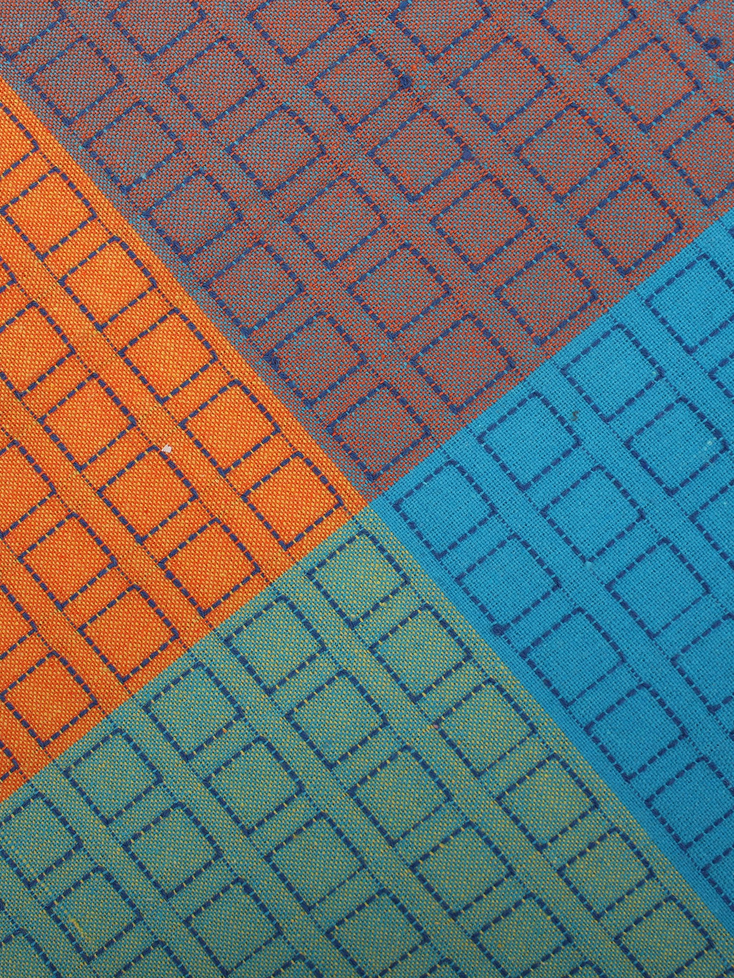 Rainbow Woven Check Pattern Cushion Cover with Tassels | Exotic India Art