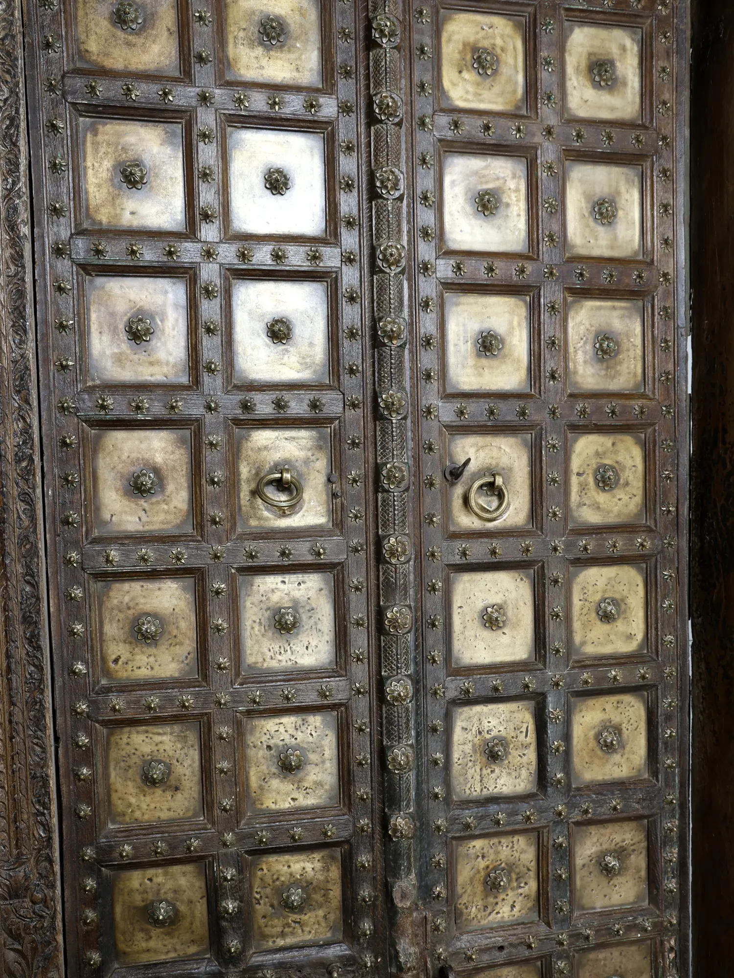 102" Large Vintage Indian Door with Frame | Home Temple Decor | Exotic ...