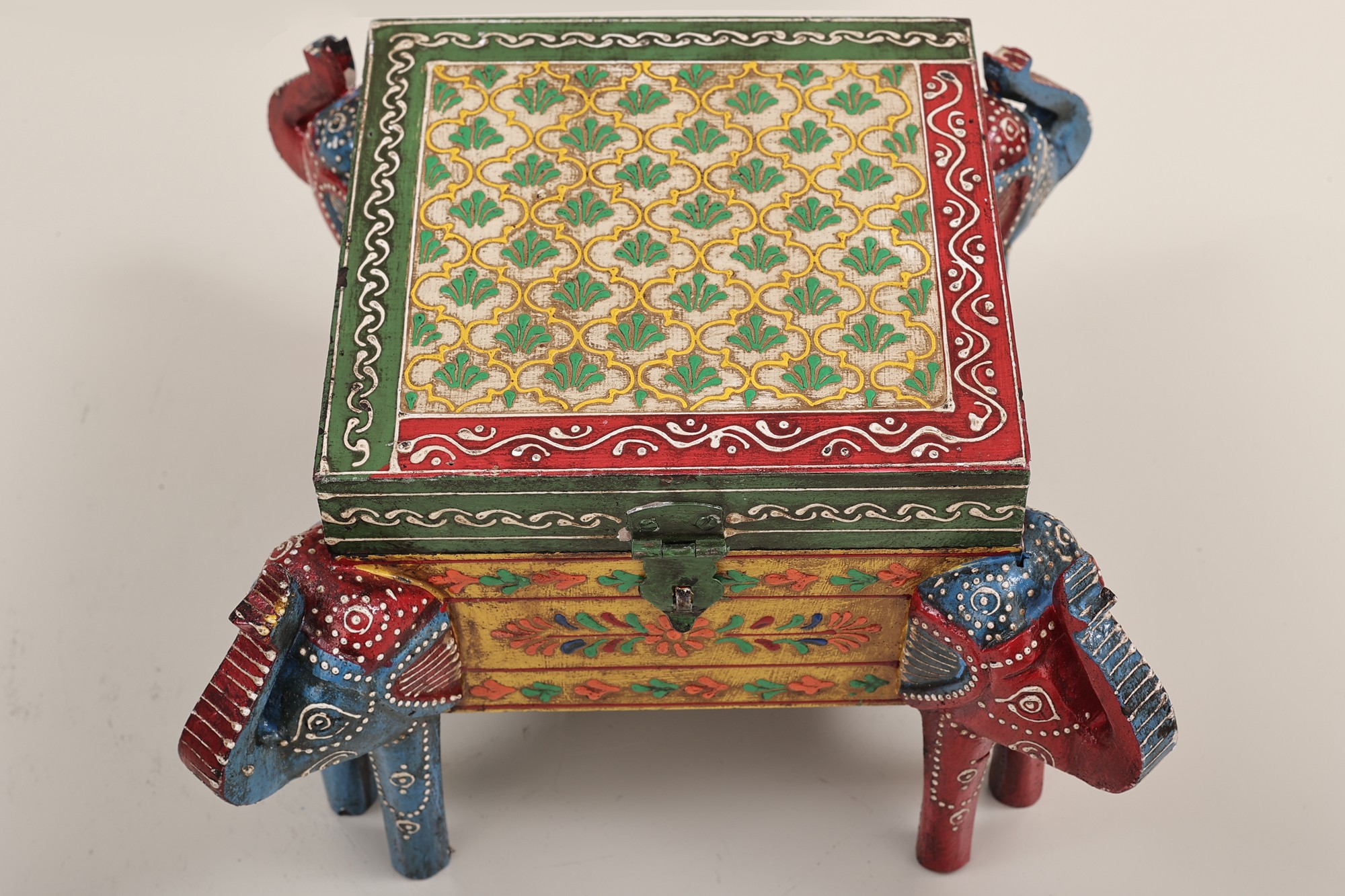 10" Hand Painted Decorated Boxes | Handmade Mango Wood Box | Made in ...