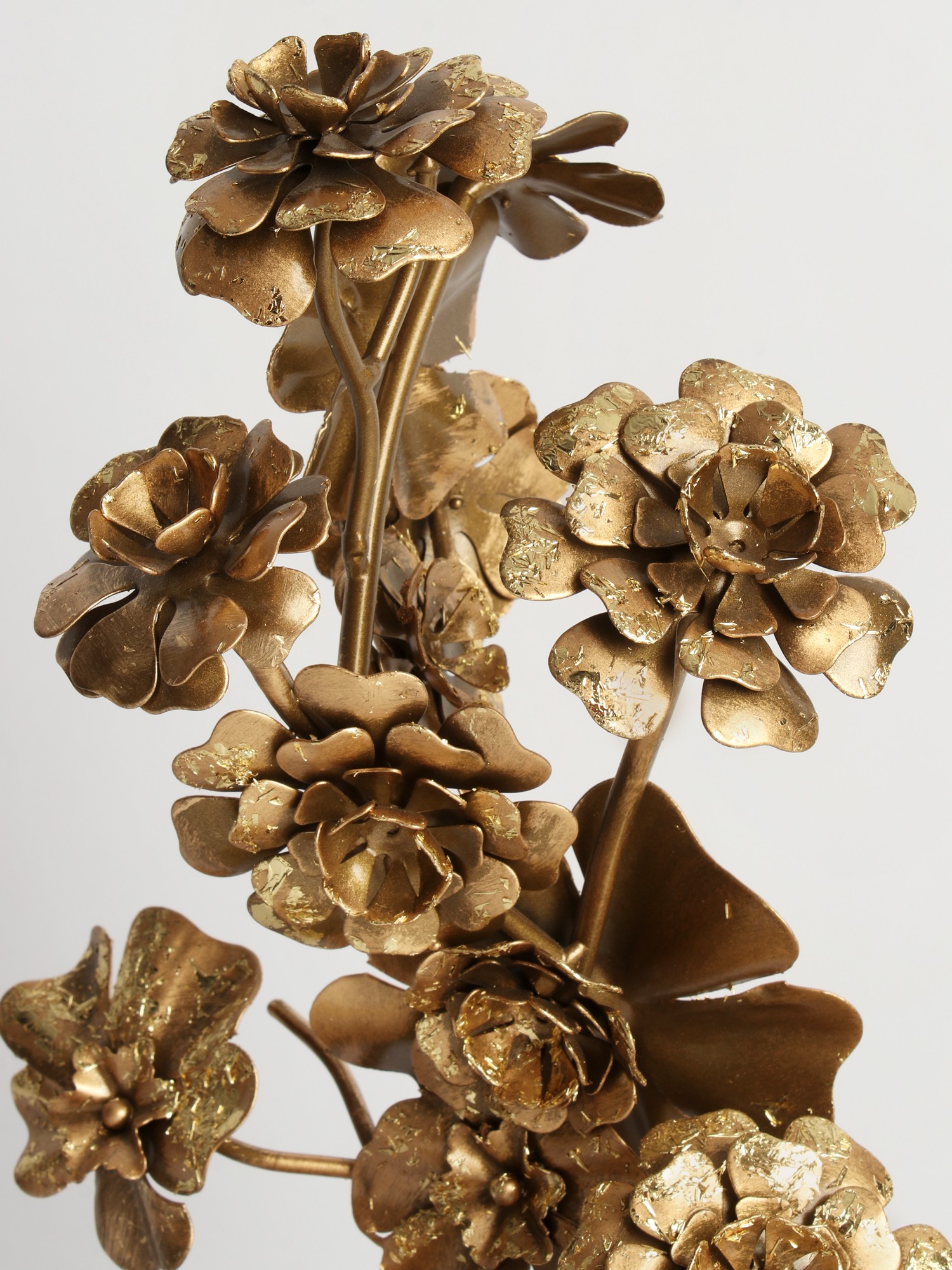 18'' Authentic Flowers Plant | Brass Statue | Home Décor | Exotic India Art