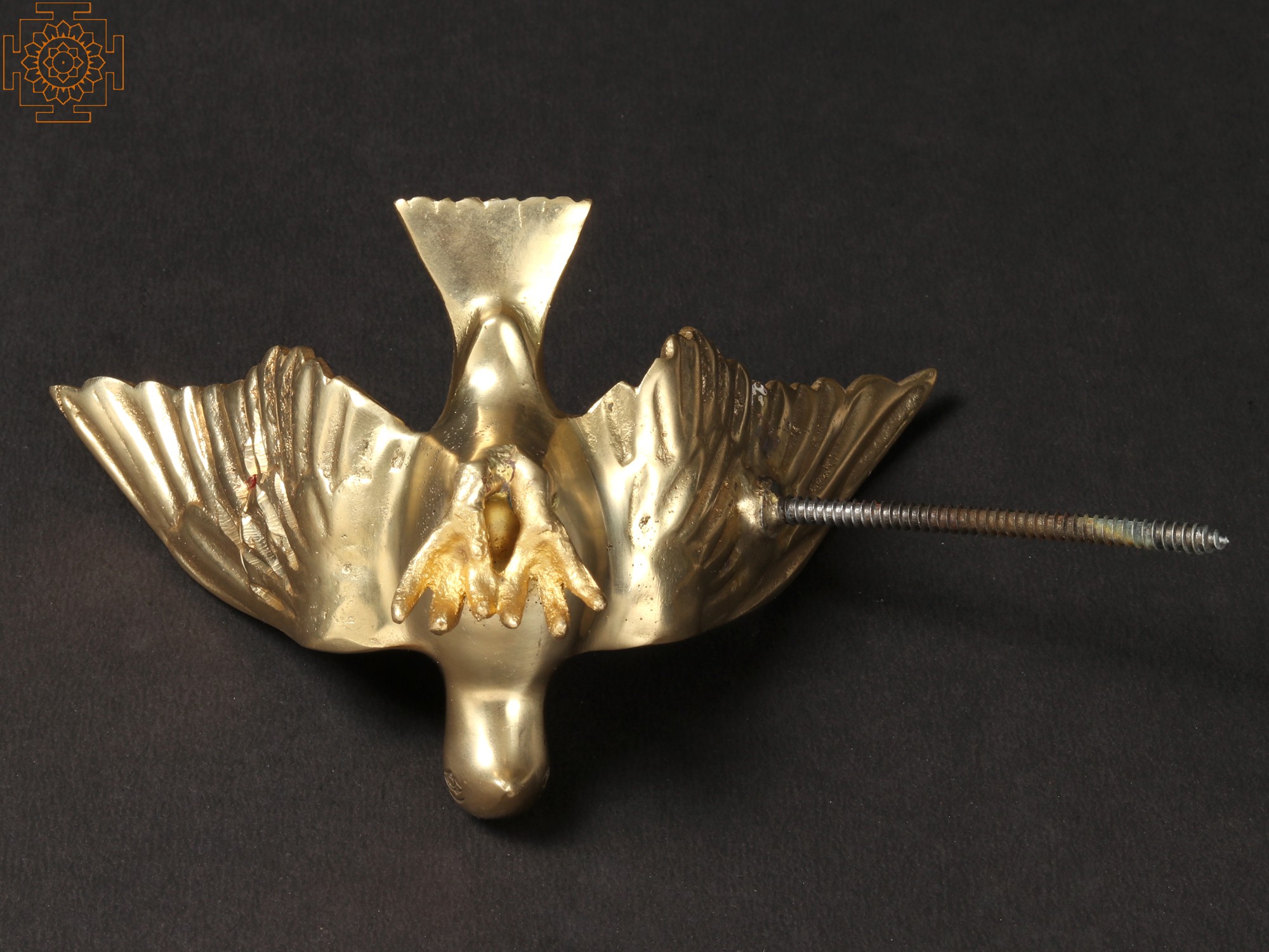 6" Wall Hanging Birds with Screw on Wing | Brass | Exotic India Art