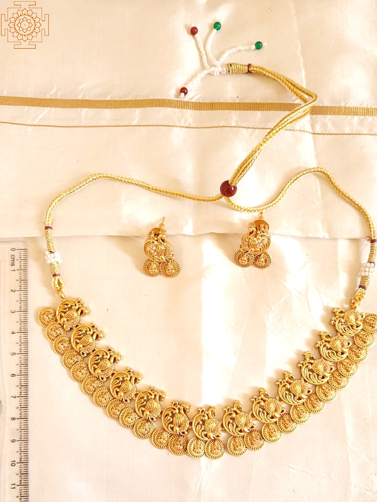 Gold Finish Beautiful Peacock Design Necklace and Earring Set | Exotic ...
