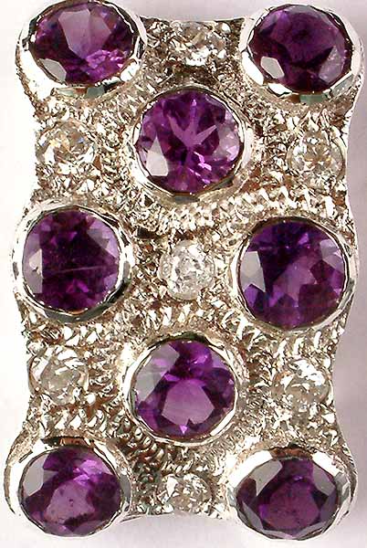 Pendant of Fine Cut Amethyst | Exotic India Art