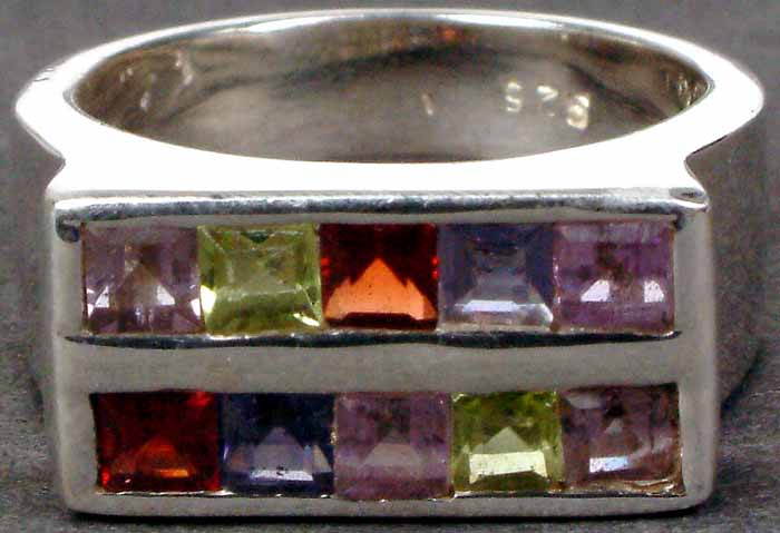 Two Layers of Faceted Gemstones | Exotic India Art