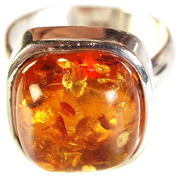 Amber Finger Ring | Exotic India Art