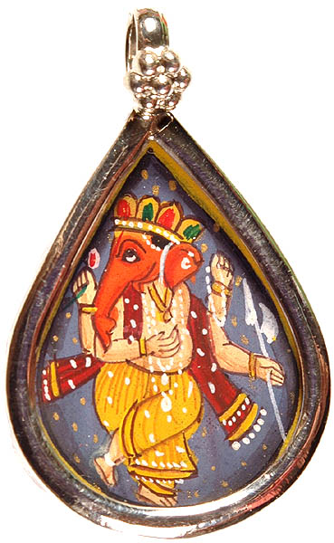 Dancing Ganesha Pendant | Exotic India Art