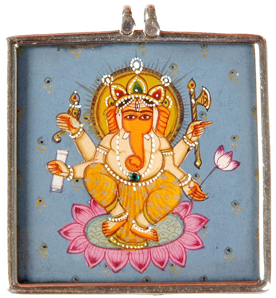 Dancing Ganesha Pendant | Exotic India Art