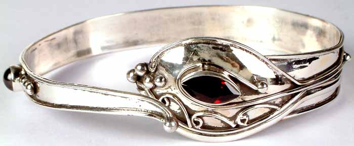 Faceted Garnet Armlet | Exotic India Art