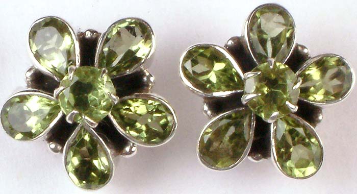 Faceted Peridot Flowers | Exotic India Art