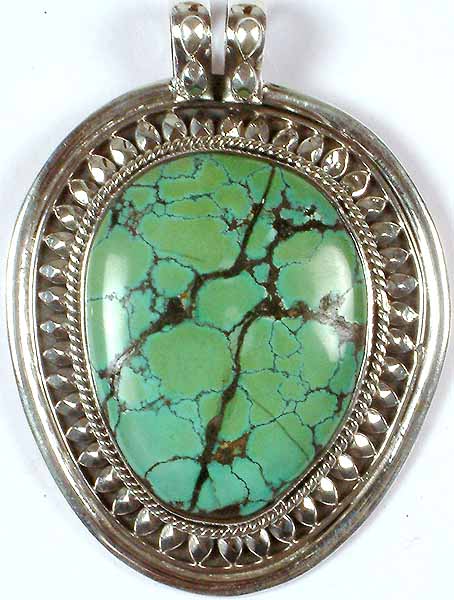 Fine Turquoise Pendant | Exotic India Art