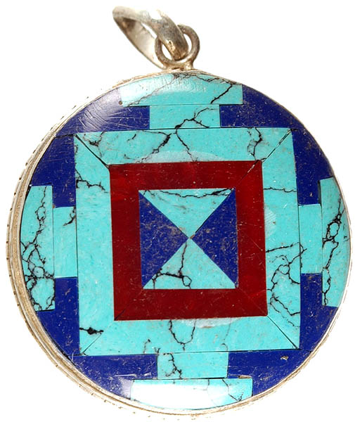 Inlay Mandala Pendant | Exotic India Art