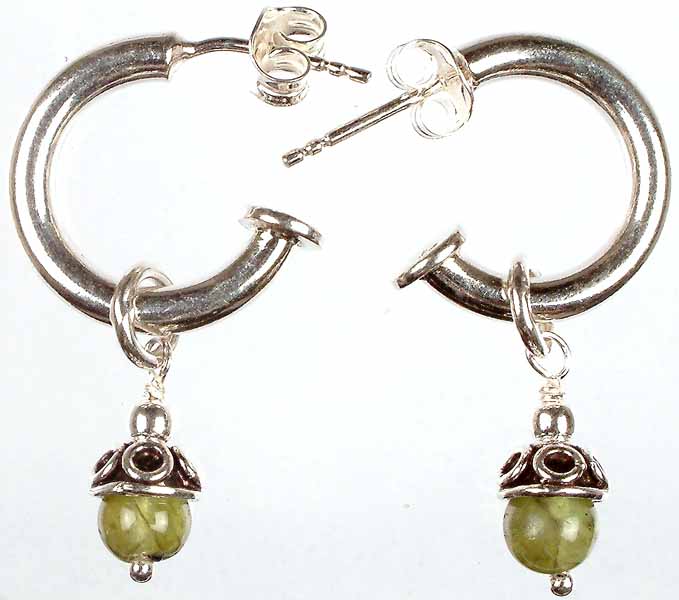 Peridot Hoops | Exotic India Art