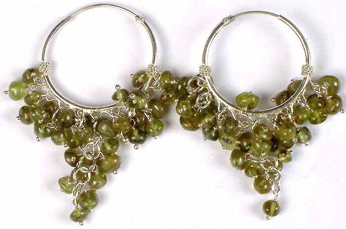 Peridot Hoops | Exotic India Art
