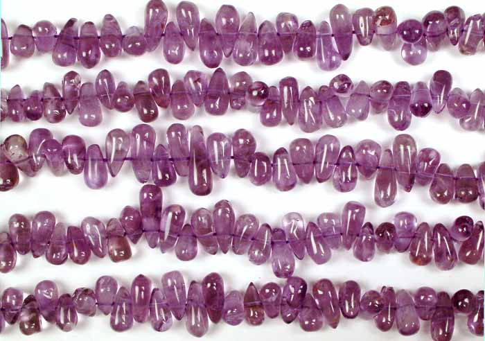 Plain Side-Drilled Amethyst Drops | Exotic India Art