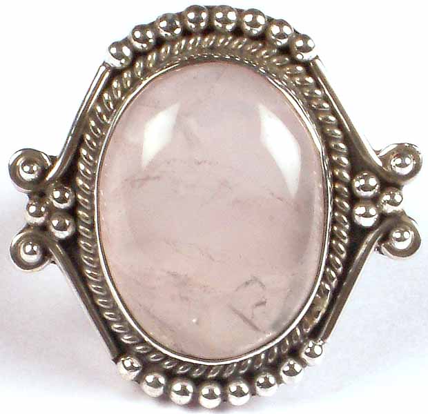 Rose Quartz Ring | Exotic India Art