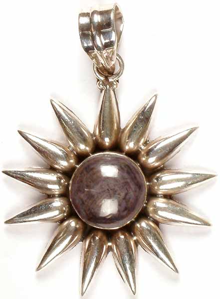 Star Ruby Sun Pendant | Exotic India Art