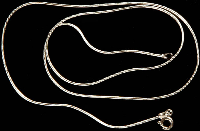 Sterling Light Chain with Spring Lock | Exotic India Art