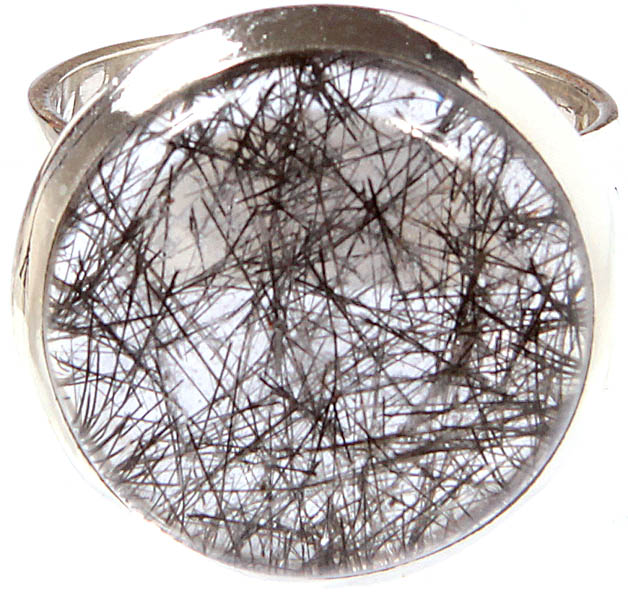 Tourmalinated Quartz Ring | Exotic India Art