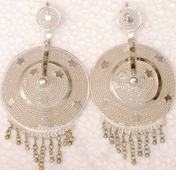 Filigree Earrings from Orissa | Exotic India Art
