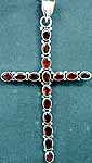 Garnet Cross Pendant | Exotic India Art