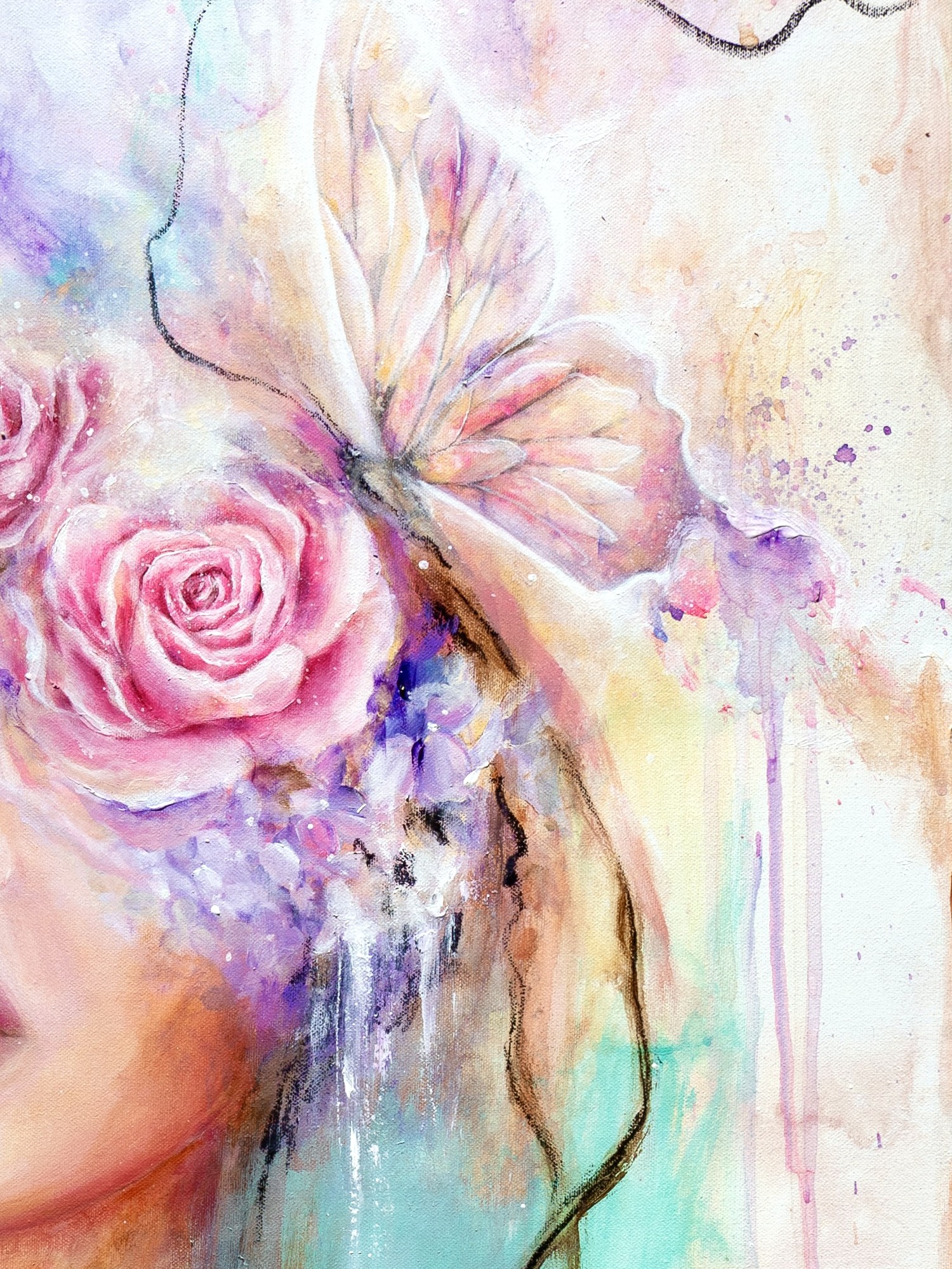 Rose Blush | Painting by Alika Bhatt | Exotic India Art