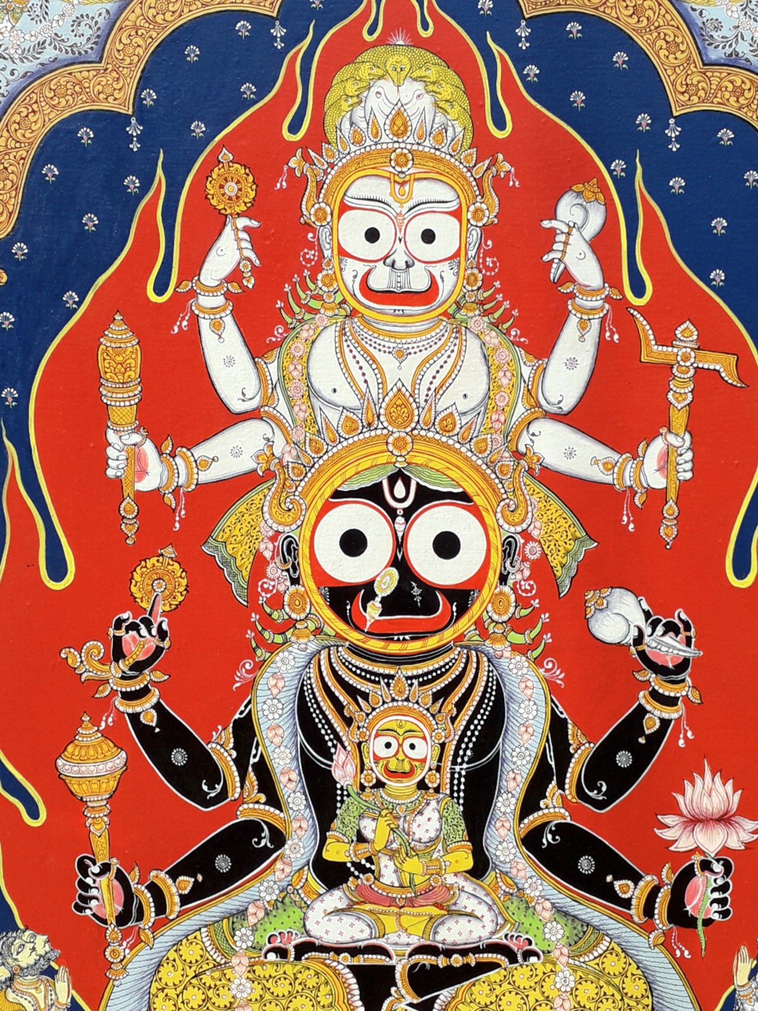 Trinity of Balarama Subhadra Krishna at The Temple of Jagannatha | By ...