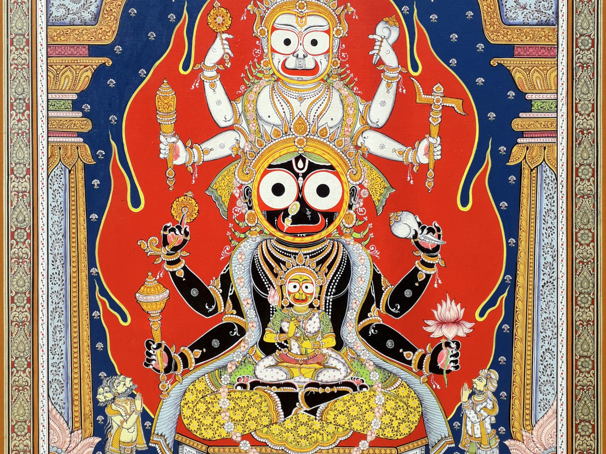 Trinity of Balarama Subhadra Krishna at The Temple of Jagannatha | By ...