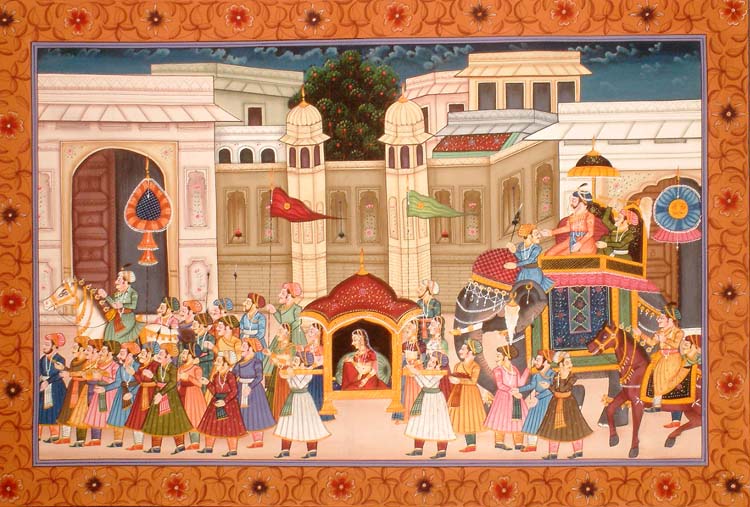 Mughal Procession | Exotic India Art