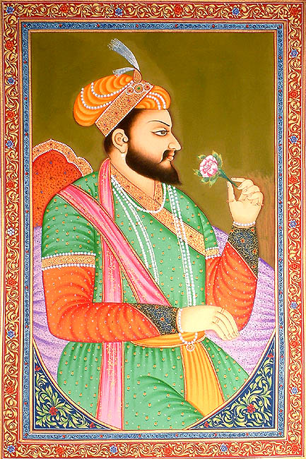 Portrait of Mughal Emperor Shah Jahan | Exotic India Art