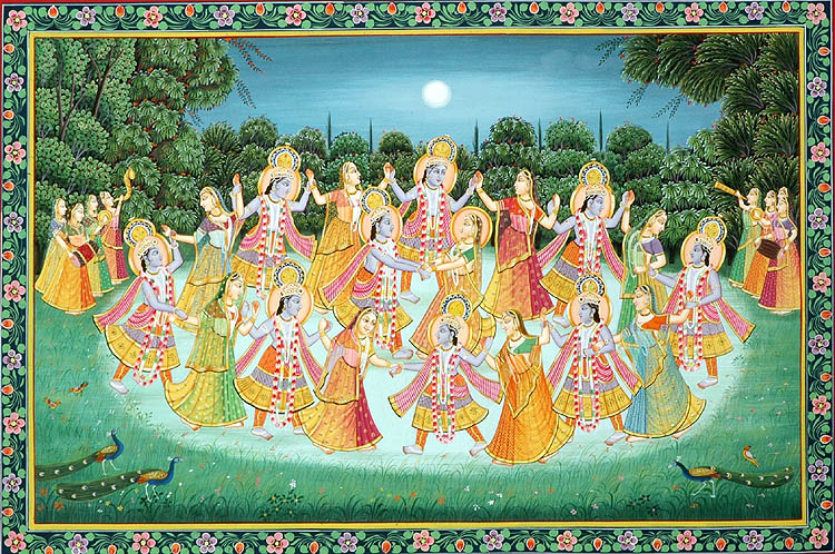 Rasa Lila of Shri Krishna | Exotic India Art
