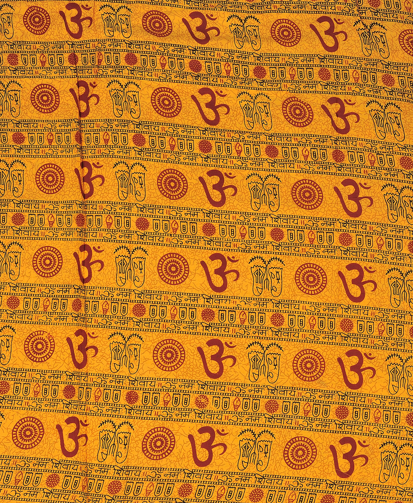 Sanatan Dharma Fabric with Printed Om | Exotic India Art