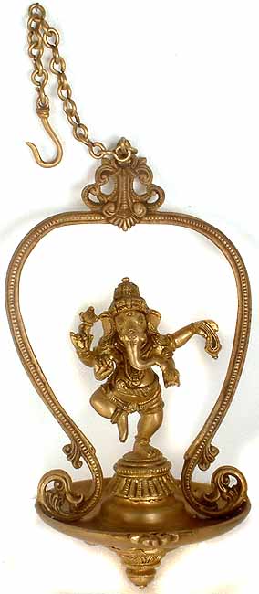 Dancing Ganesha Ceiling Lamp | Exotic India Art