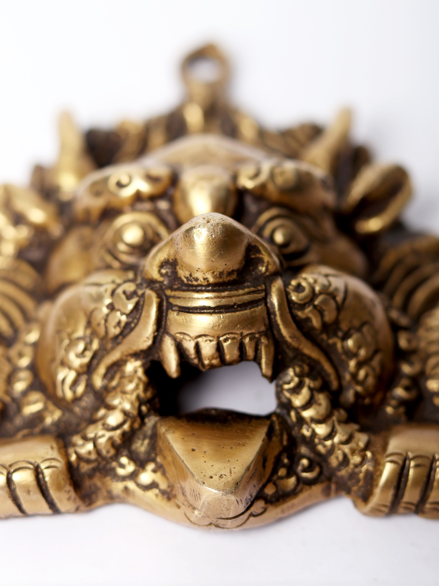 6" Brass Kirtimukha Wall Hanging Mask | Exotic India Art