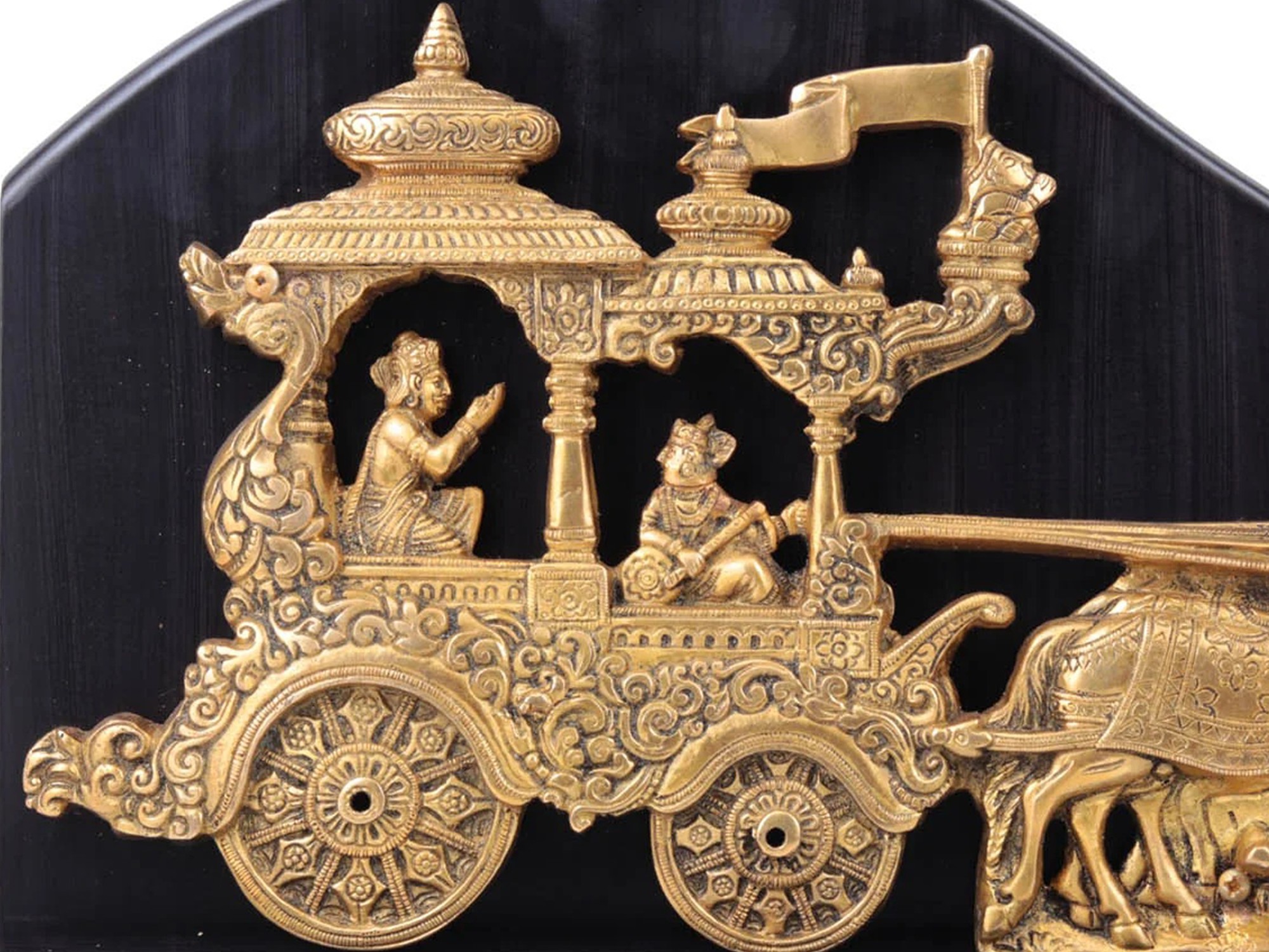 Krishna Arjuna Chariot (Rath) : Gita Upadesh | Exotic India Art
