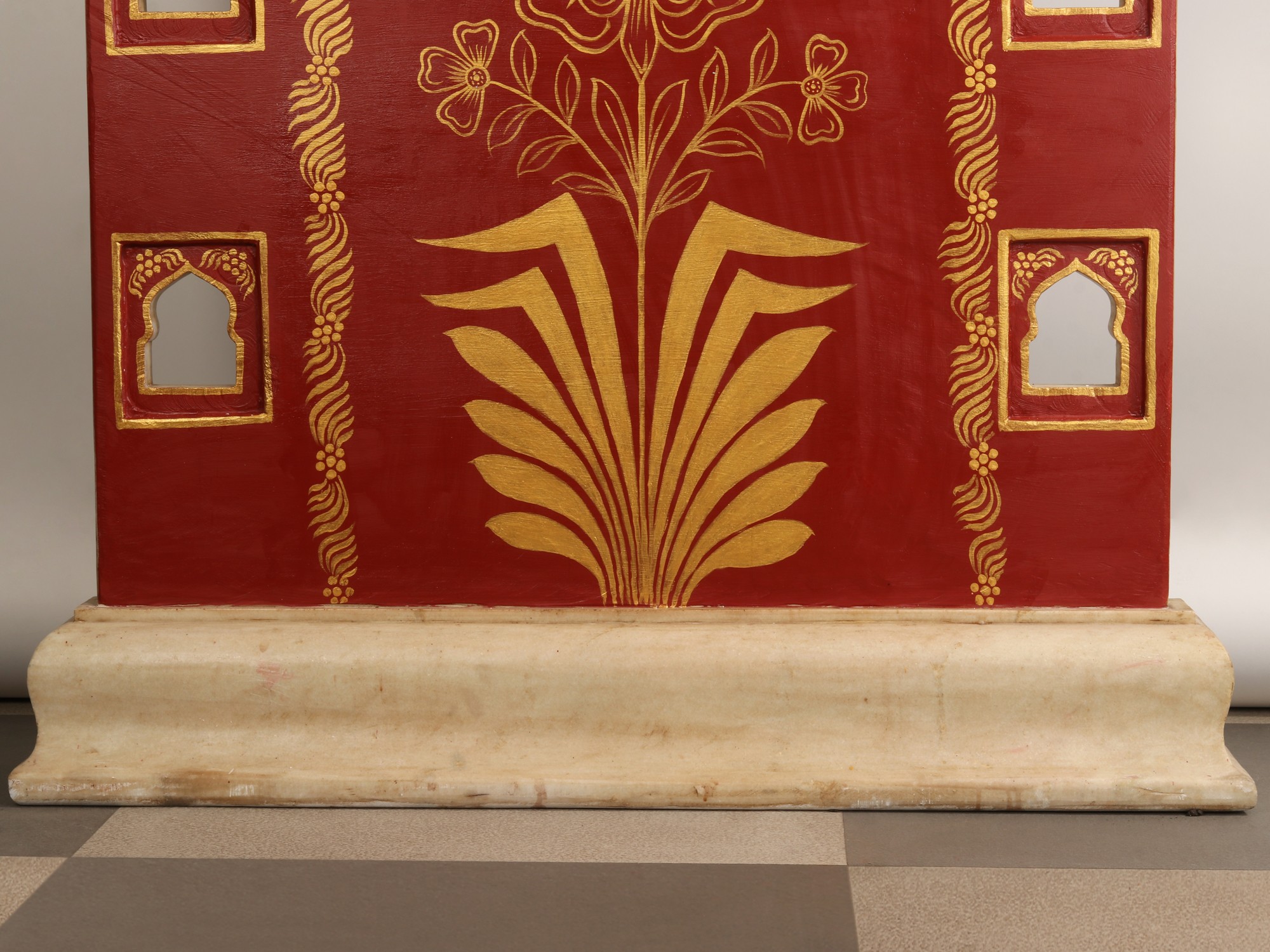 78" Super Large Designer Cow Panel in Marble | Exotic India Art