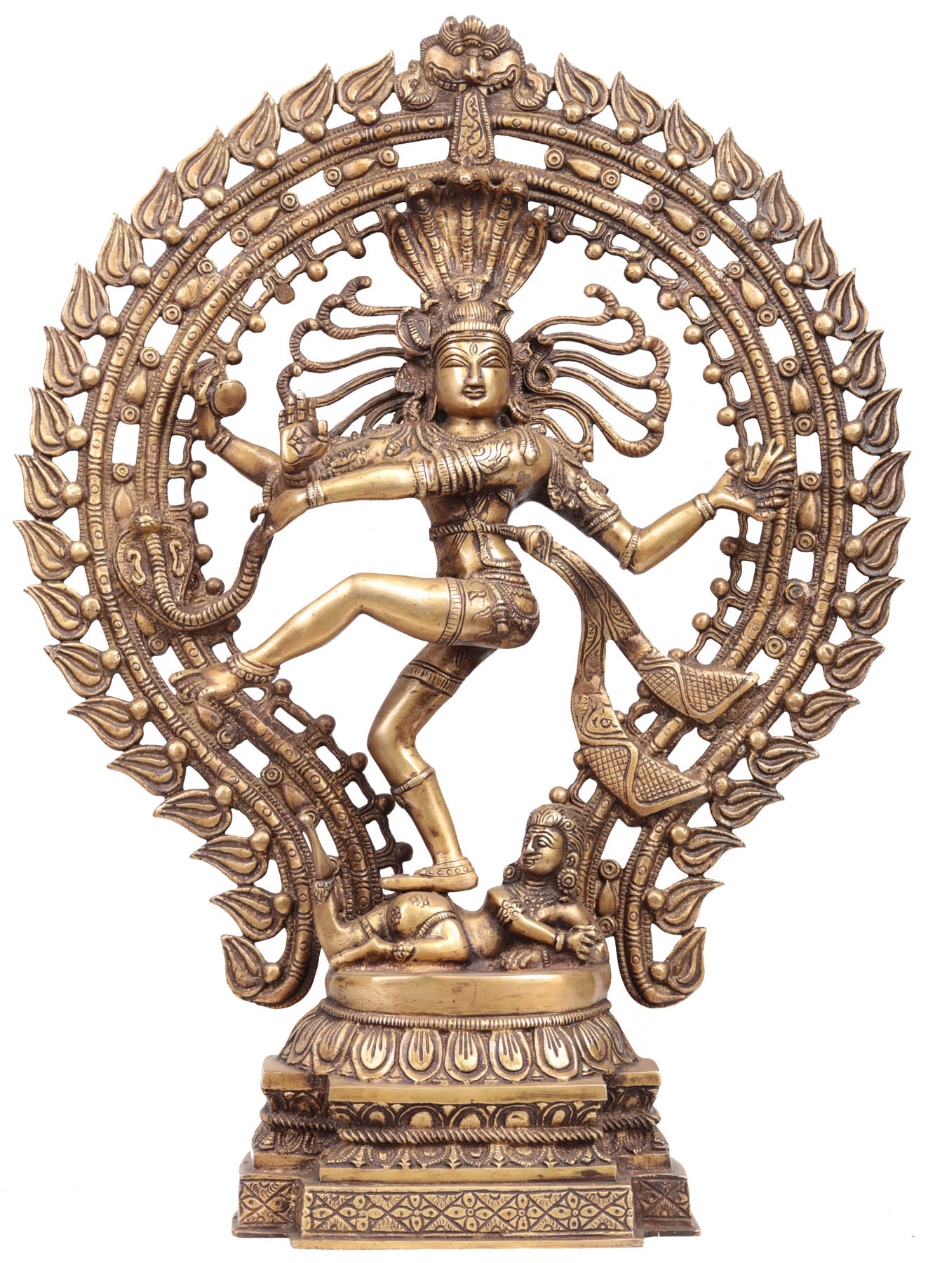 Nataraja Dancing on Apasmar - Brass Sculpture | Exotic India Art